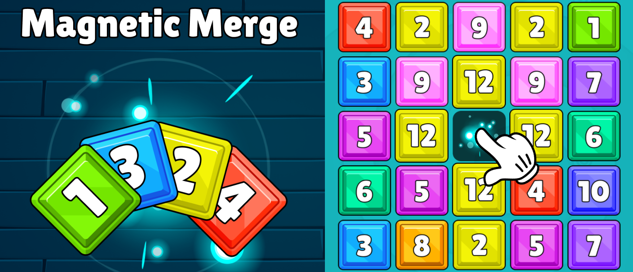 Magnetic Merge - Number Master - Puzzle, Casual - Game Solver