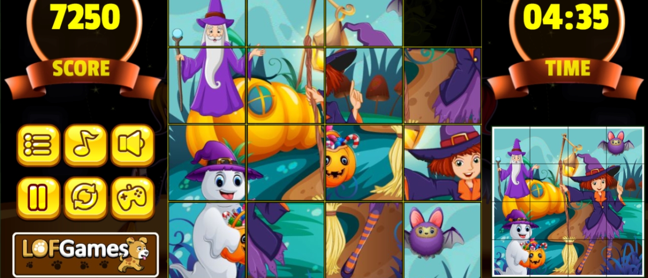 4x4 Halloween - Puzzle Game by Lof Games - Game Solver